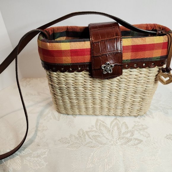 Brighton | Bags | Vintage Brighton Straw Wicker Bag Crossbody Purse ...